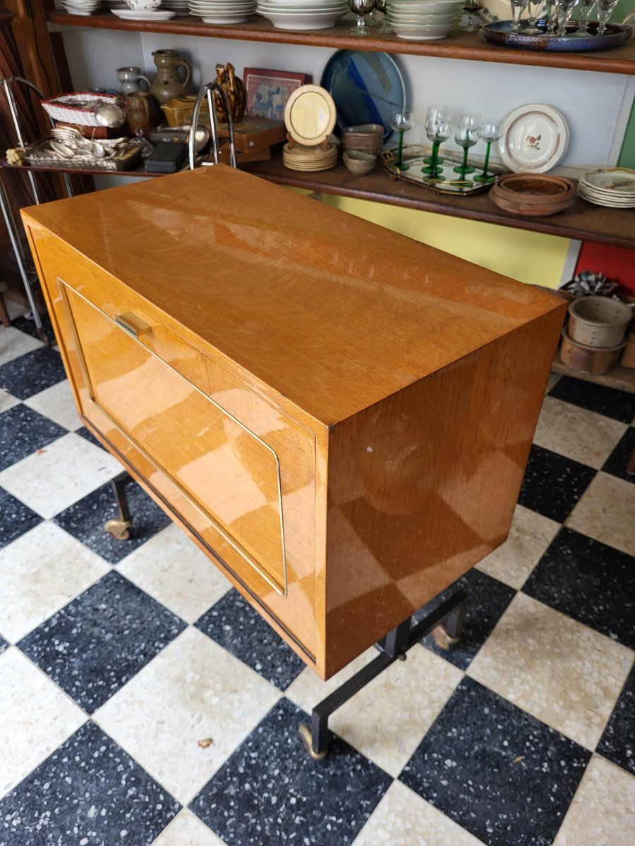 Low Storage Bar Cabinet on Casters, 1960s for sale at Pamono