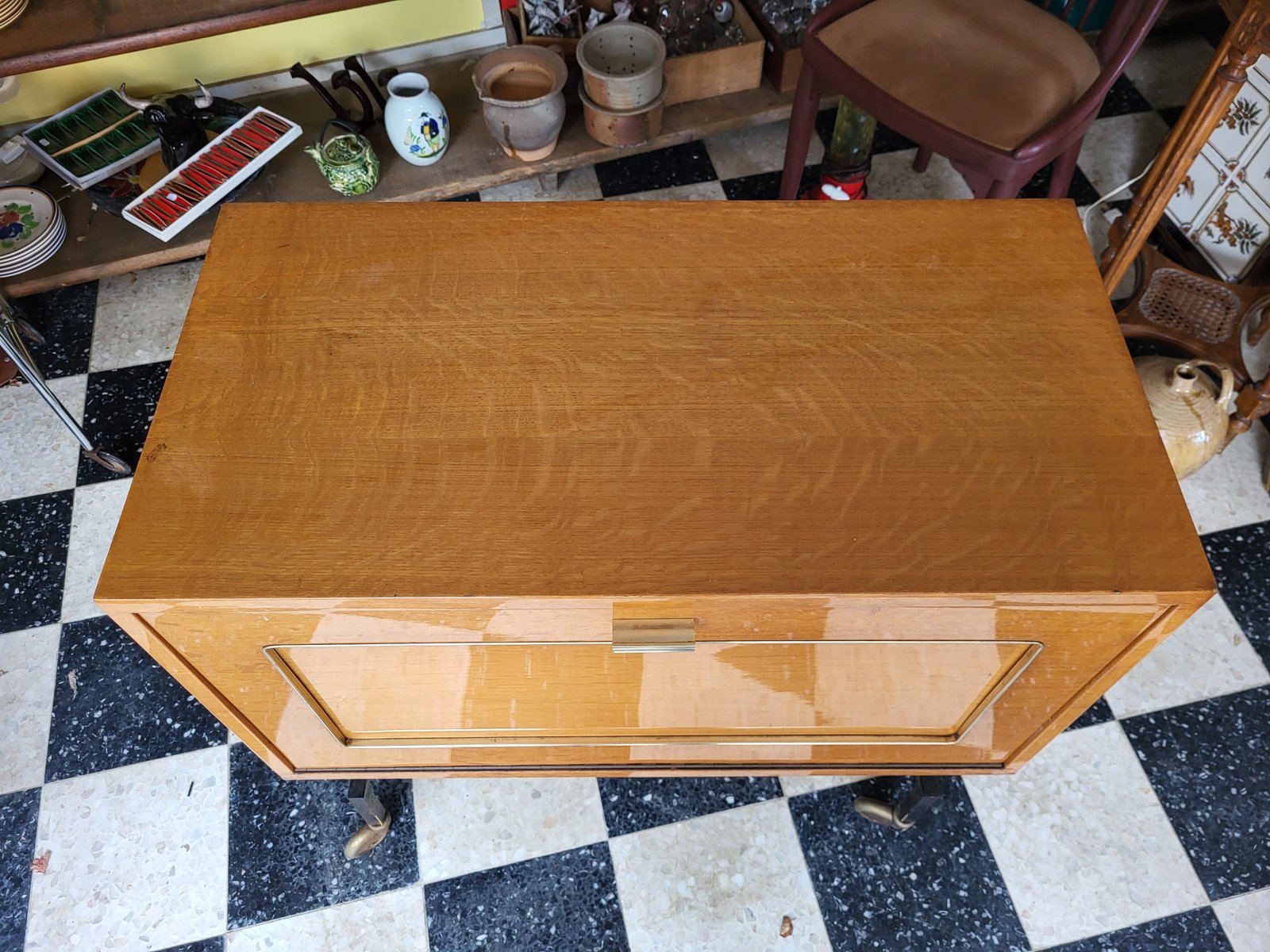 Low Storage Bar Cabinet on Casters, 1960s for sale at Pamono
