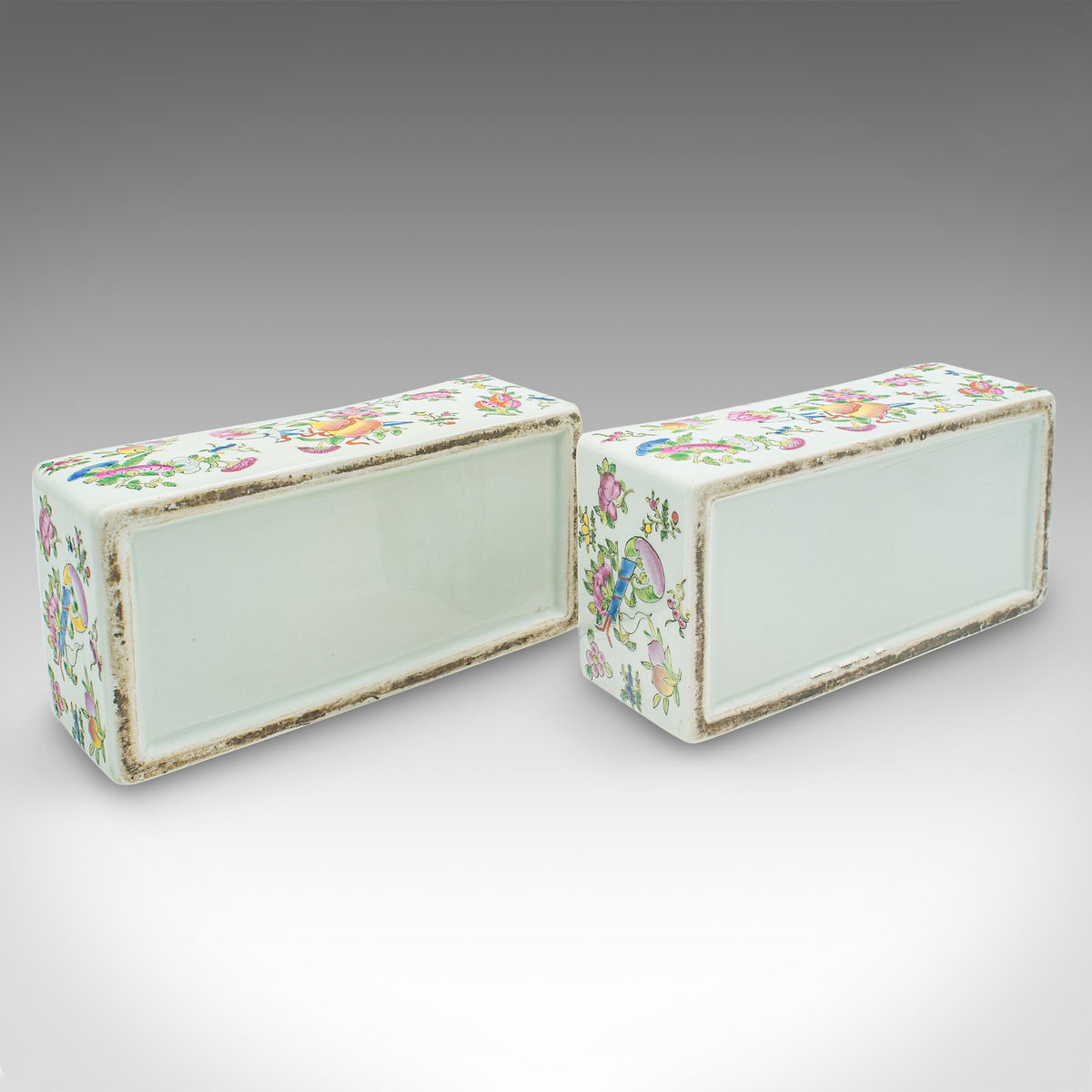 Antique Chinese Decorative Boxes in Ceramic, 1900, Set of 2 for sale at ...