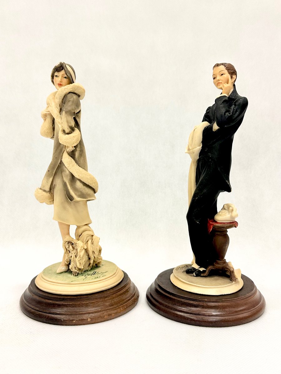 Art Deco Style Adl Figurines by Vittorio Tessaro, 1970s, Set of 2 for ...