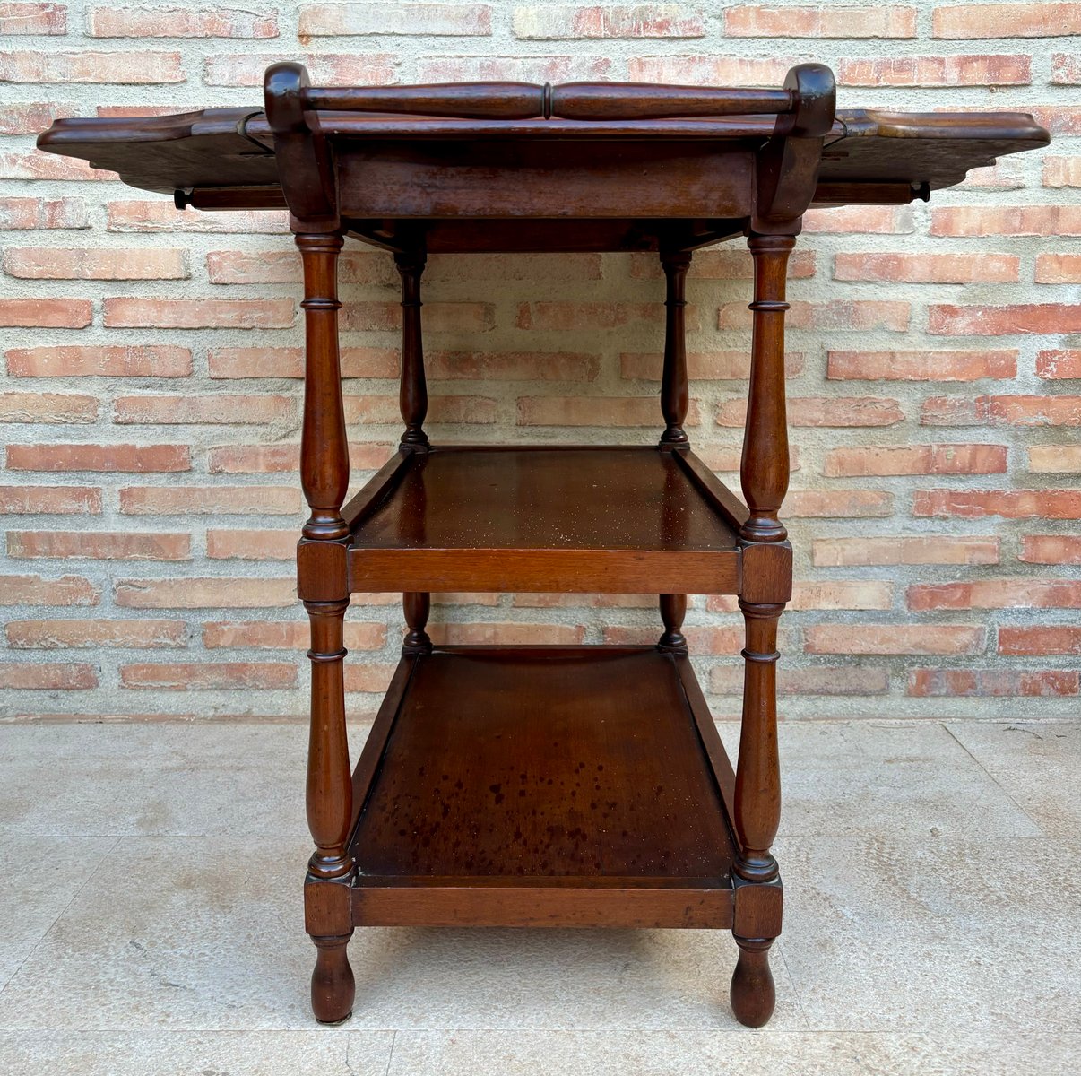 Vintage Serving Trolley with Wheels and Wings, 1970s for sale at Pamono