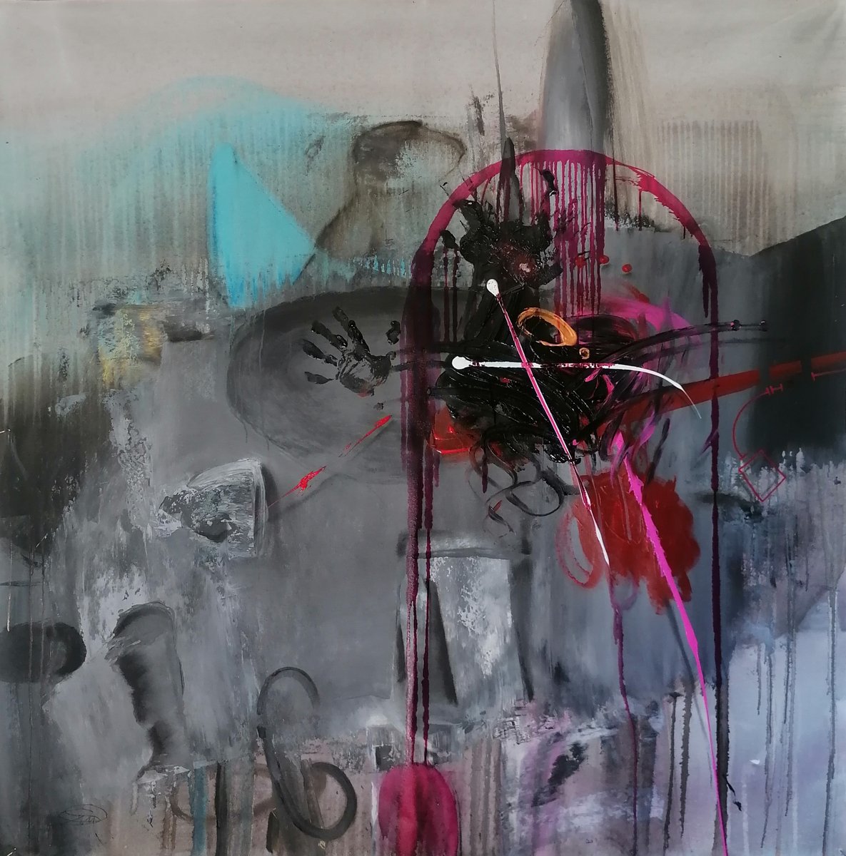 Stefano Mazzolini, Ucelgabi, 2023, Acrylic & Oil on Canvas for sale at ...