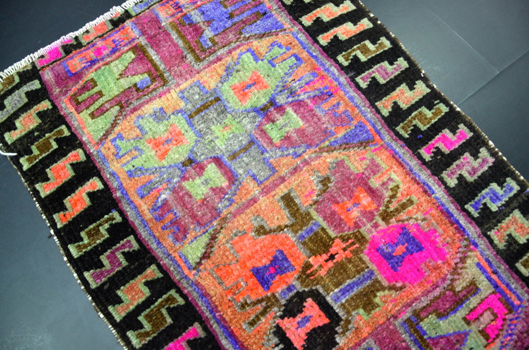 Bohemian Colourful Wool Rug, 1960 for sale at Pamono