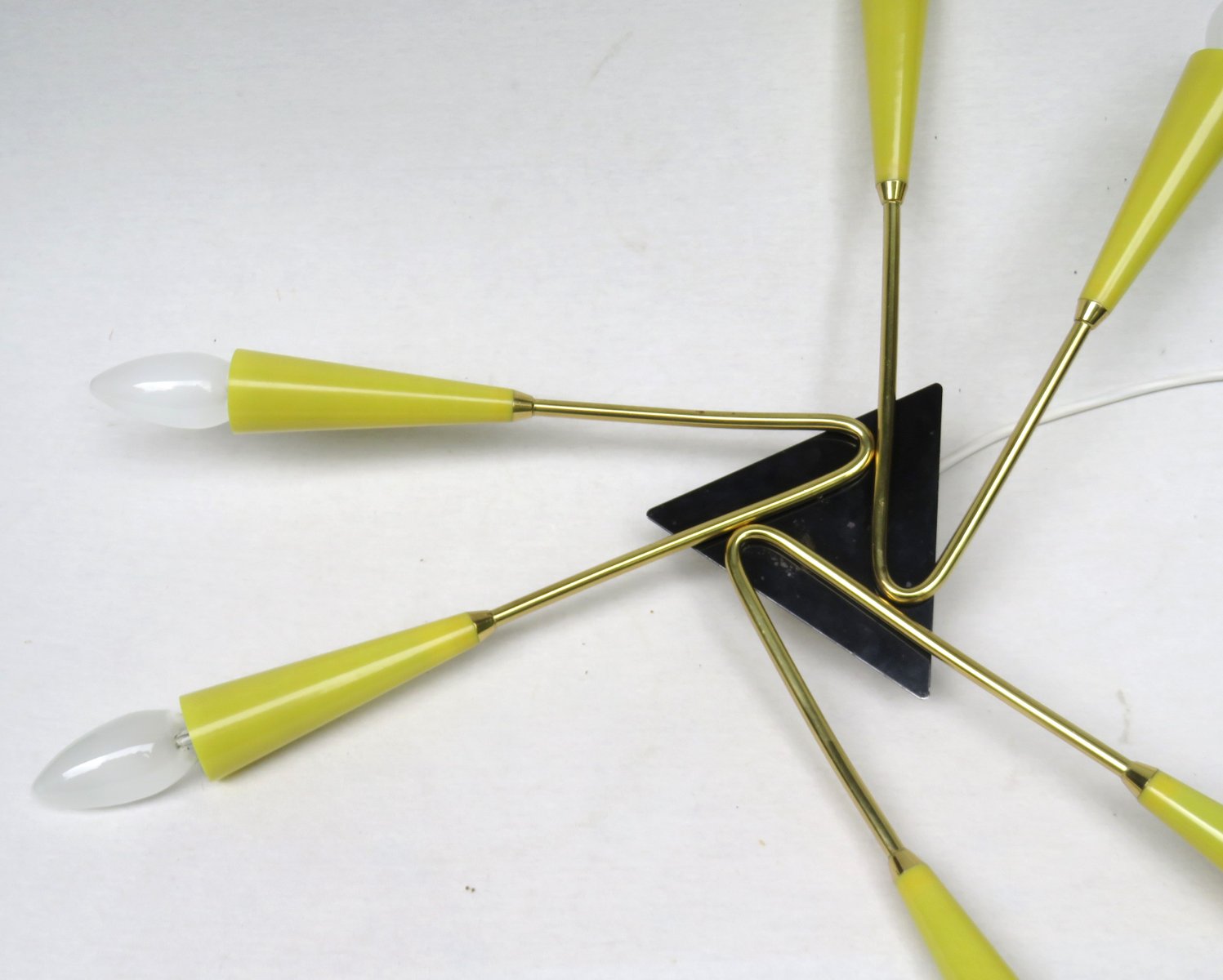 Sputnik Ceiling Light in Brass, 1950s for sale at Pamono