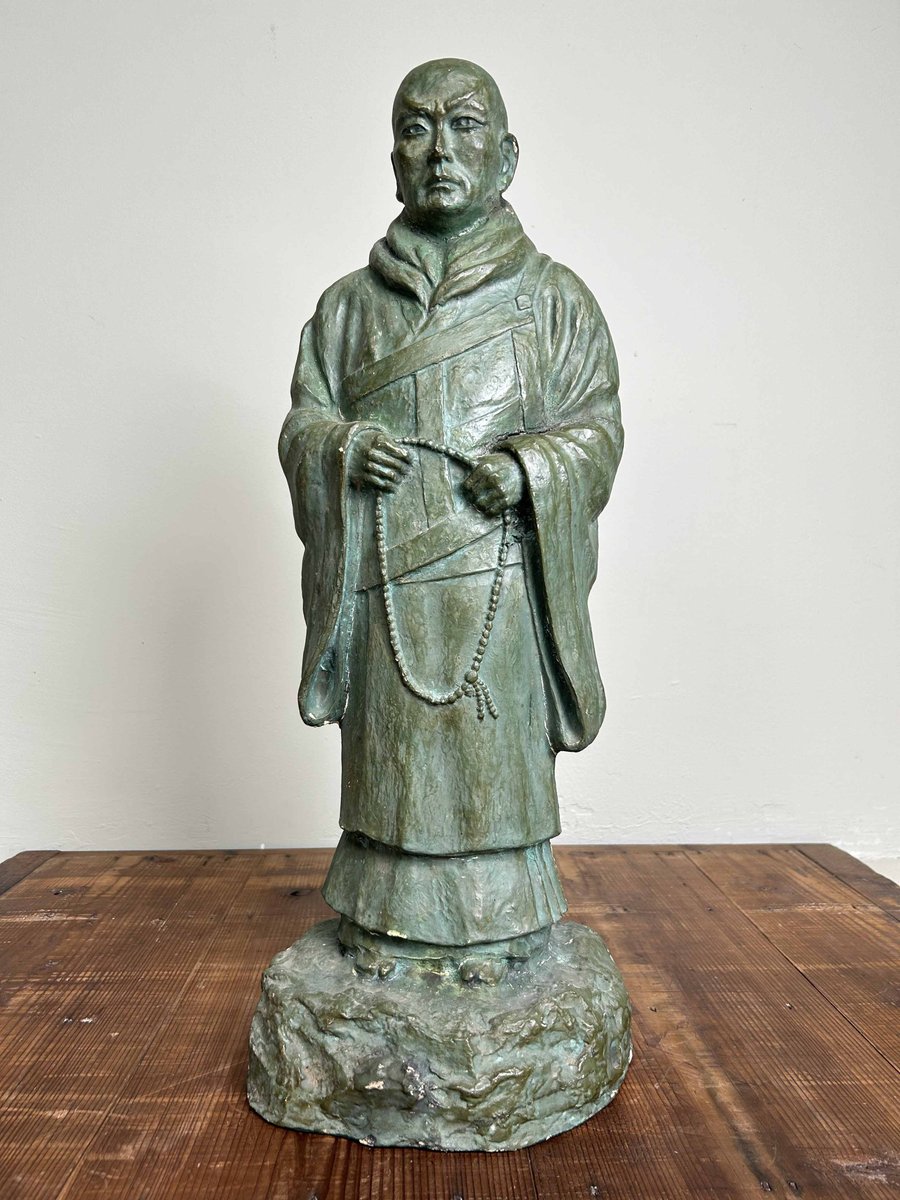 Shinran Buddhist Monk Statue, Taishō Period, Japan, 1920s for sale at ...