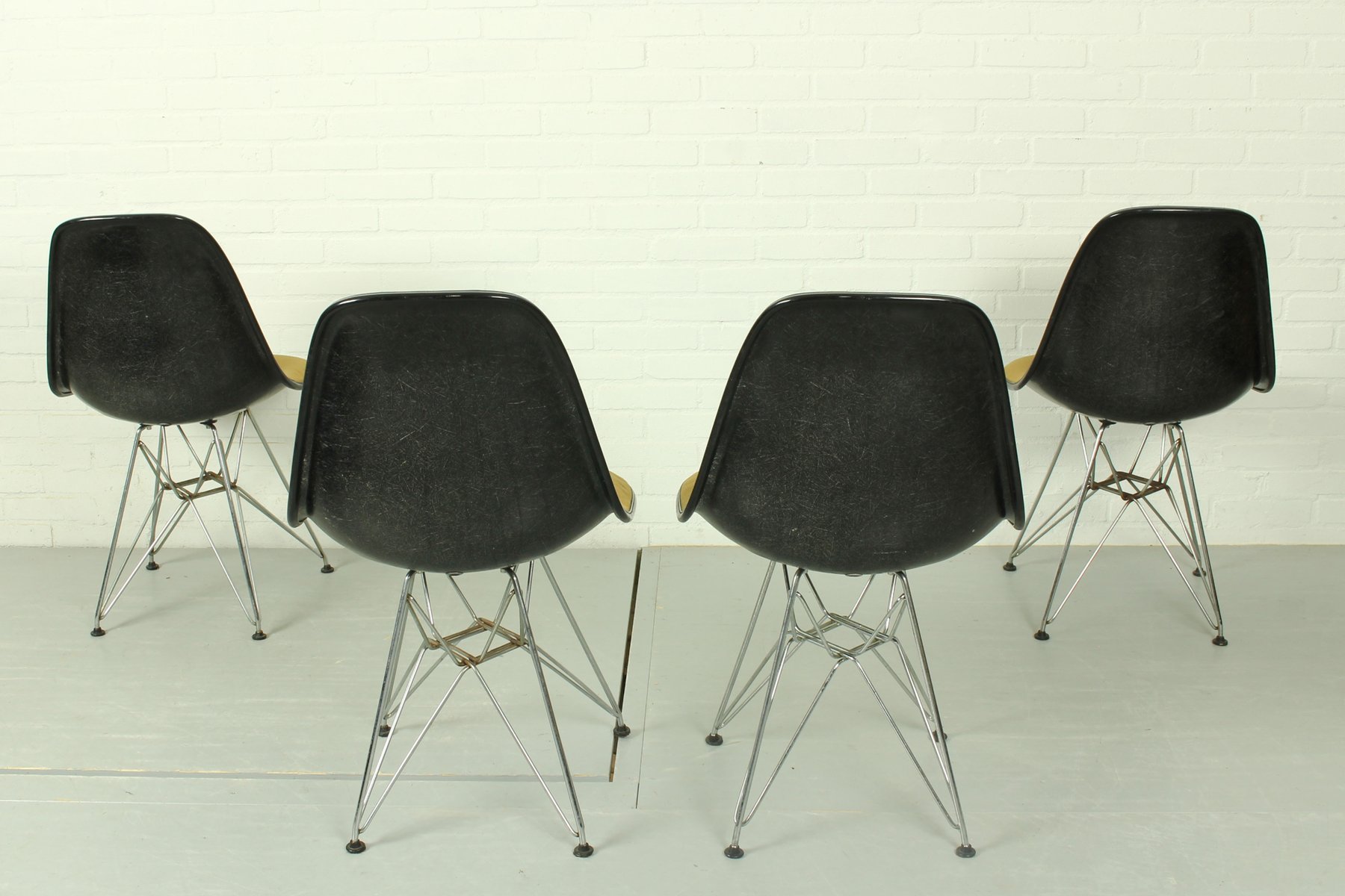 Yellow DSR Dining Chairs by Charles & Ray Eames for Herman Miller ...