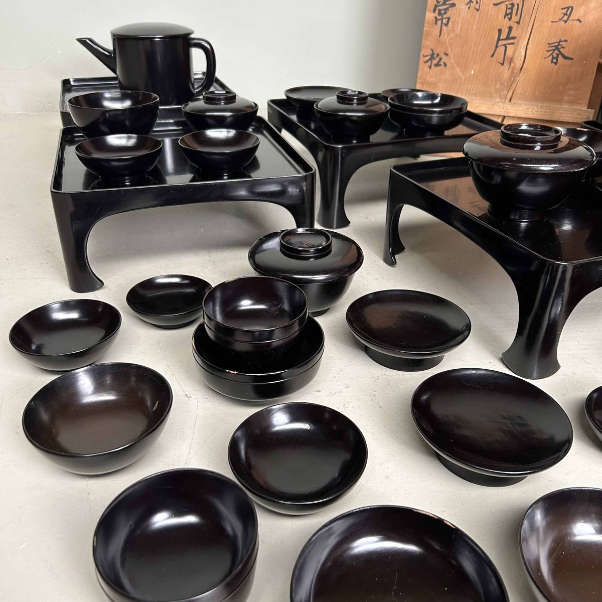 Antique Ceremonial Traditional Lacquerware Set, 1901, Set of 43 for ...