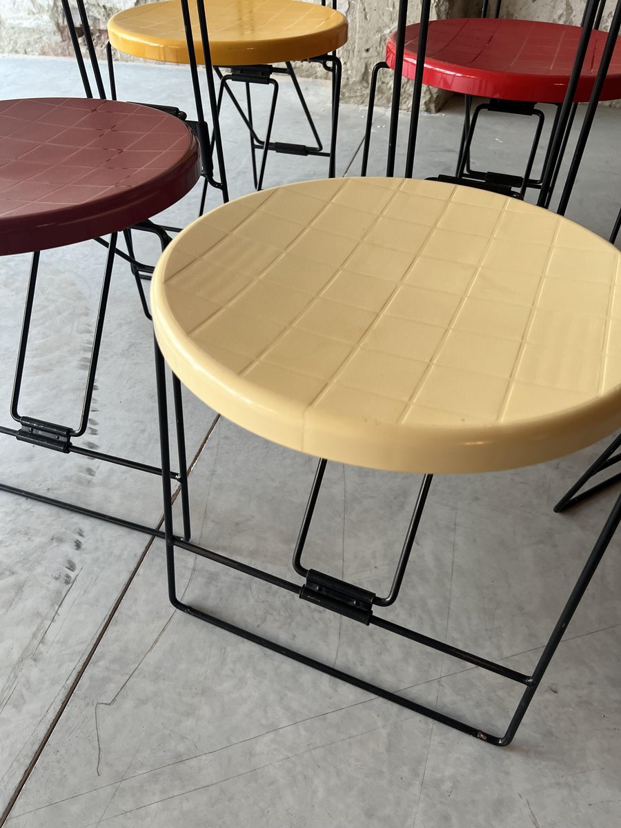 Cricket Folding Chairs by Andries Van Onck for Magis, 1980s, Set of 6 ...