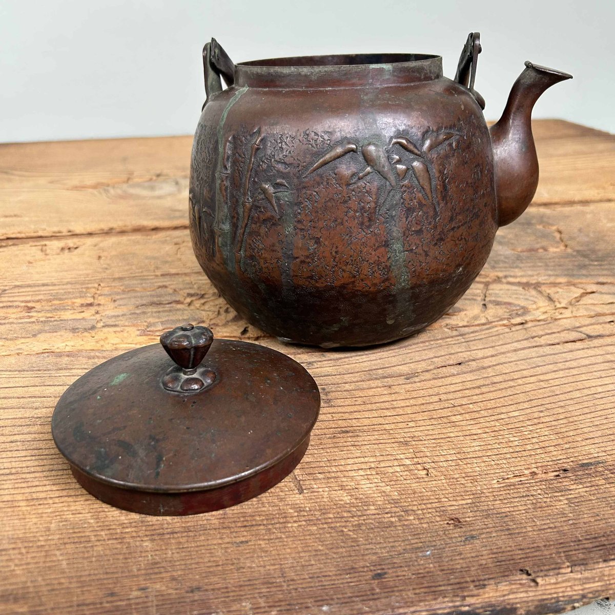 Antique Japanese Copper Teapot for sale at Pamono
