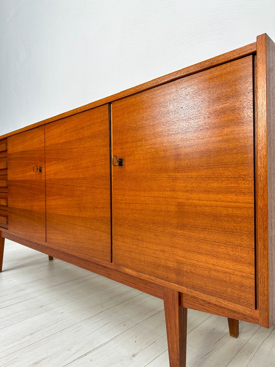 Large Mid-Century German Teak Sideboard, 1960s for sale at Pamono