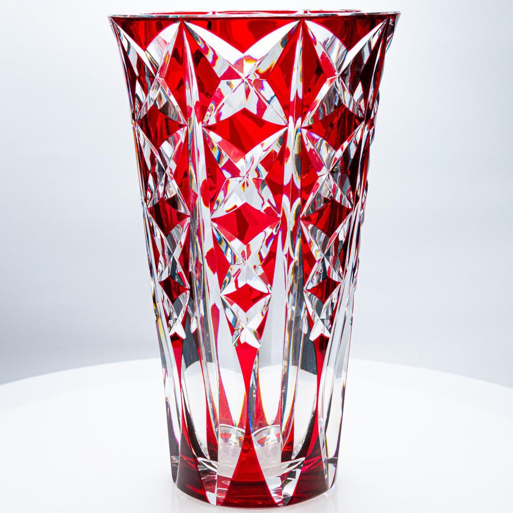 Large Saint Louis Vases in Deep Red Crystal, 1841, Set of 2 for sale at ...