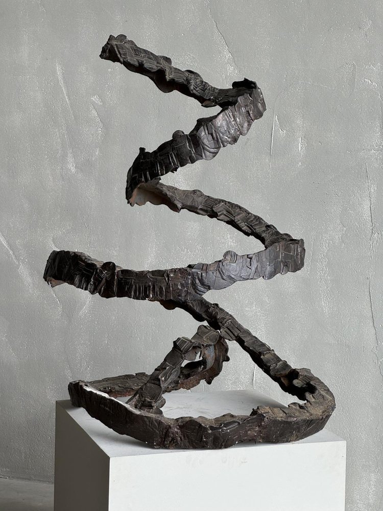 Vintage Italian Brutalist Steel Sculpture, 1970s for sale at Pamono