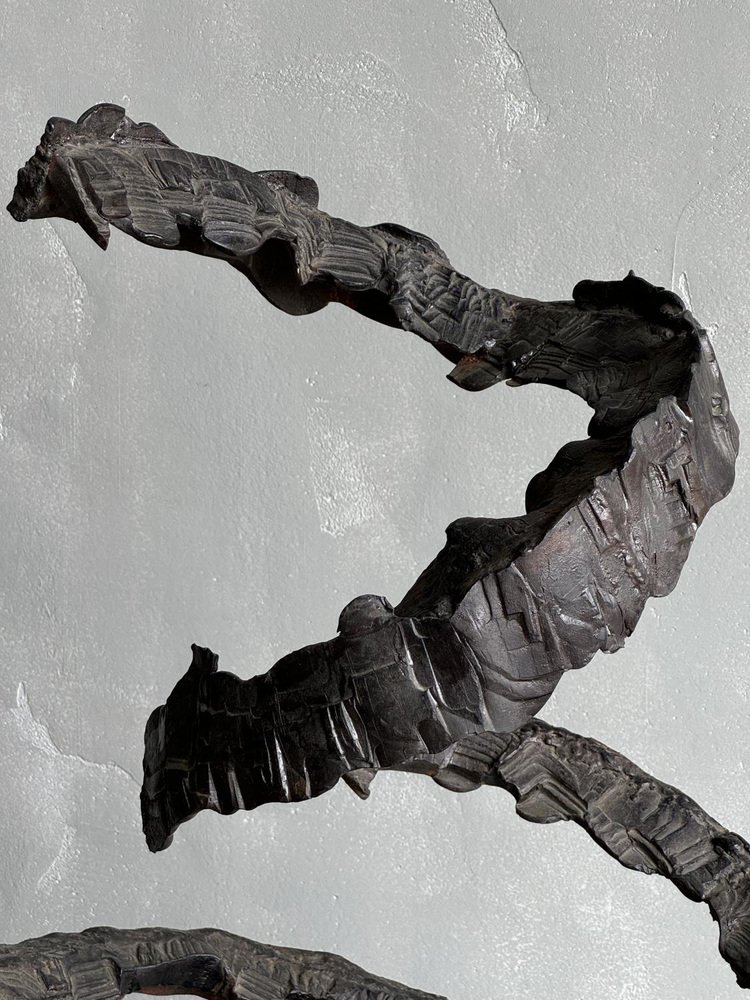 Vintage Italian Brutalist Steel Sculpture, 1970s for sale at Pamono