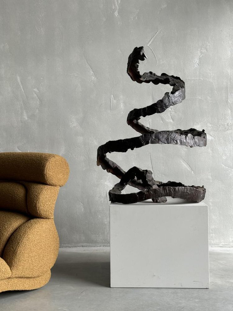 Vintage Italian Brutalist Steel Sculpture, 1970s for sale at Pamono