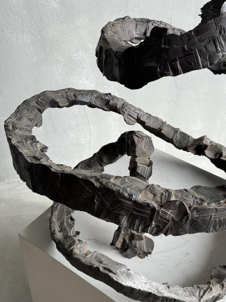 Vintage Italian Brutalist Steel Sculpture, 1970s for sale at Pamono