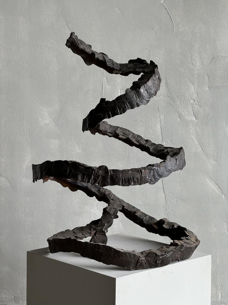 Vintage Italian Brutalist Steel Sculpture, 1970s for sale at Pamono