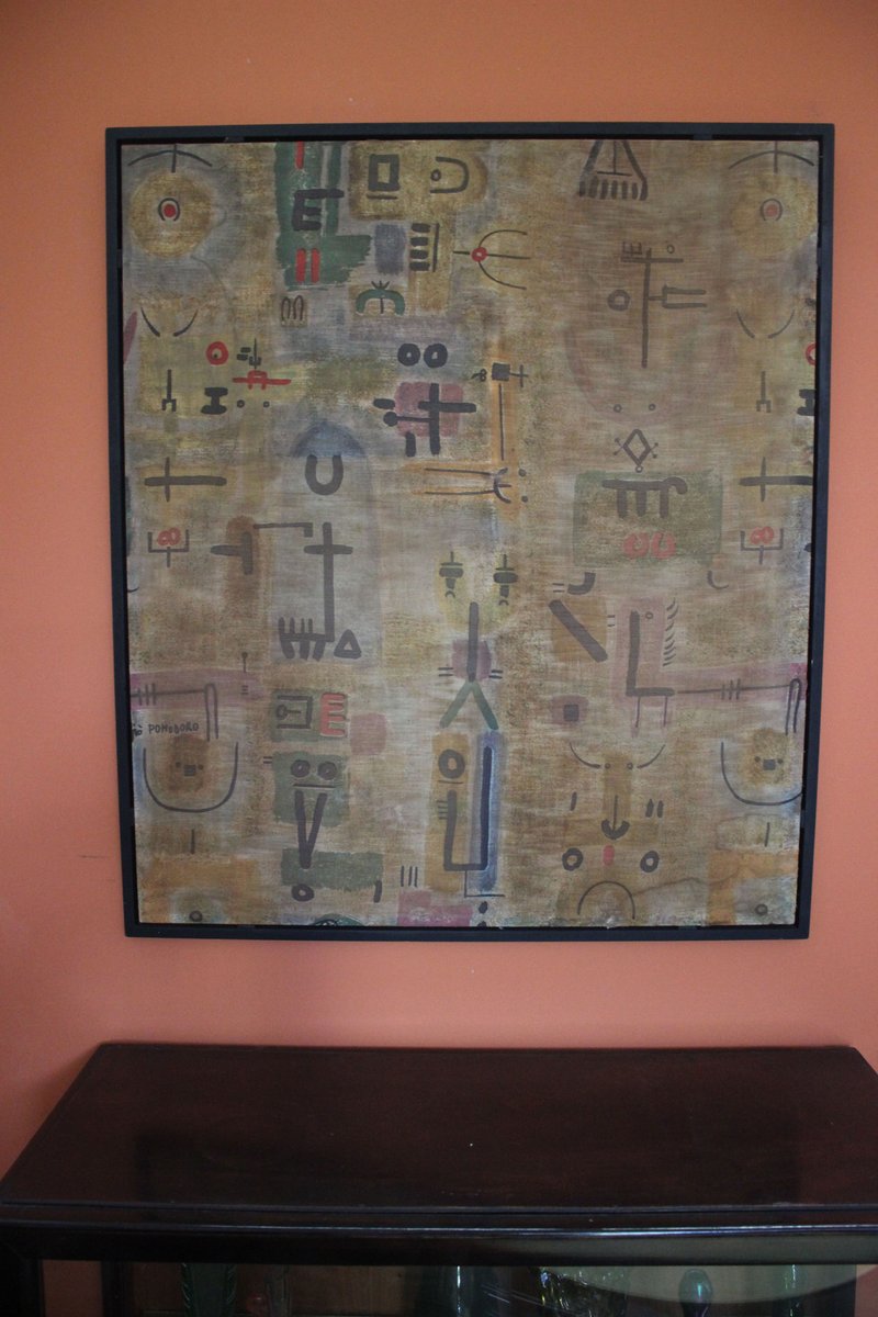 Silk-Screened Fabric Panel by Gio Pomodoro, 1950s for sale at Pamono