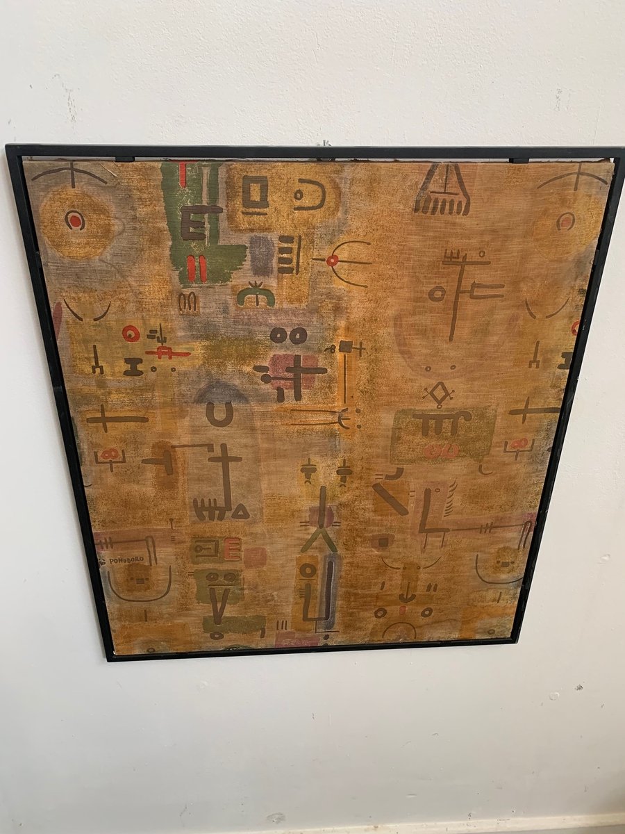 Silk-Screened Fabric Panel by Gio Pomodoro, 1950s for sale at Pamono
