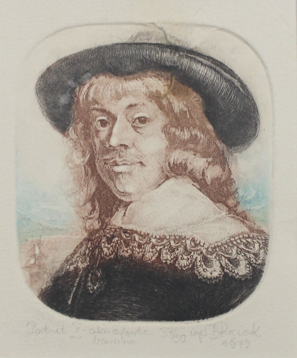 Barbara Rosiak, Portrait II, Etching on Paper, 1979 for sale at Pamono