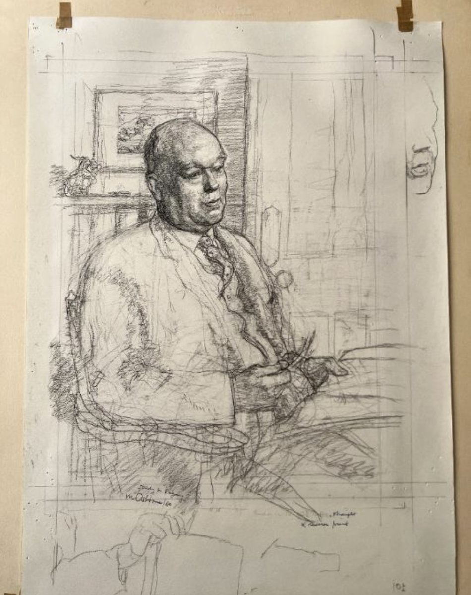 Malcolm Osborne, Portrait of Wilfred E. Billinghame, 1960, Pencil ...