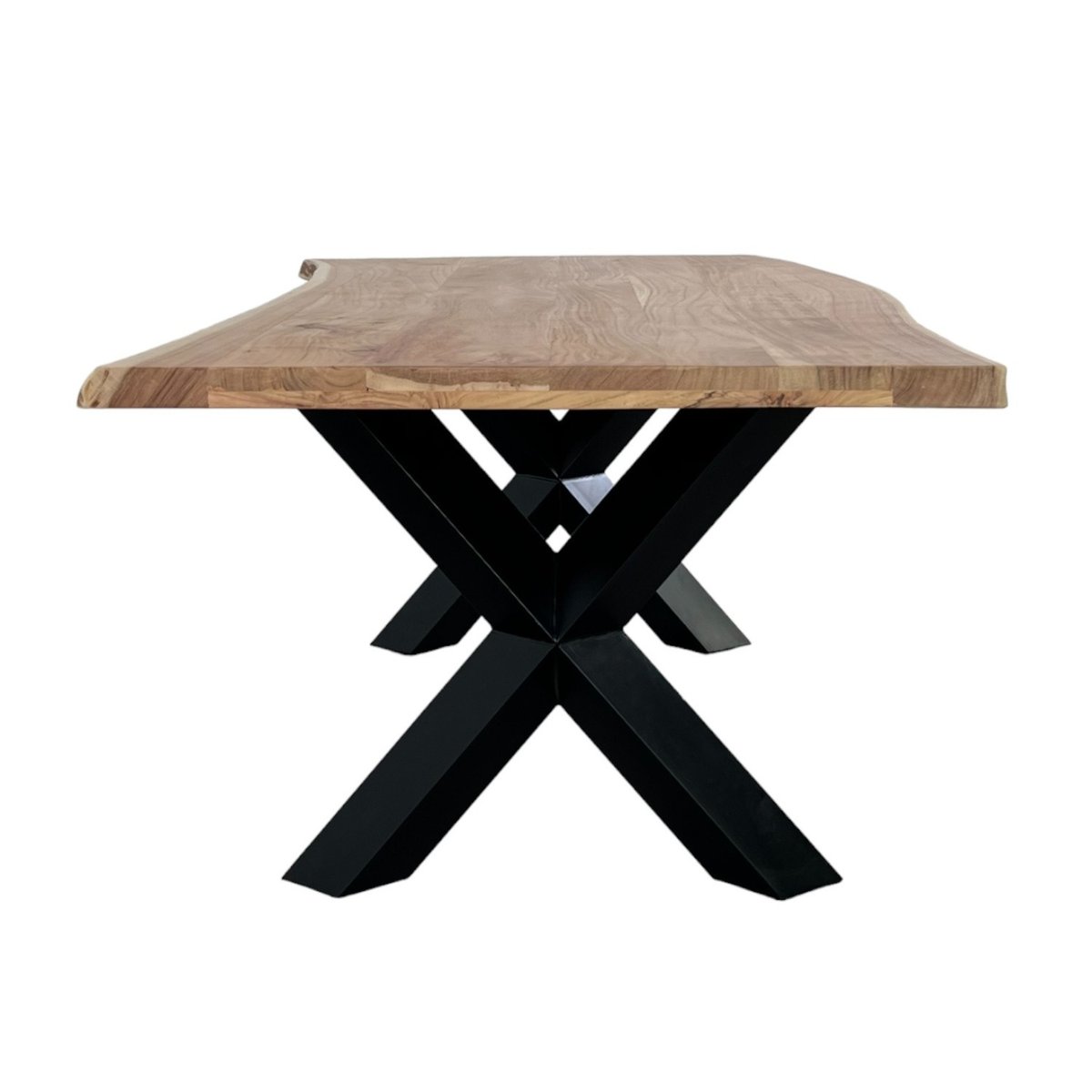 Tree Trunk Wood and Metal Dining Table from Henri Paris for sale at Pamono