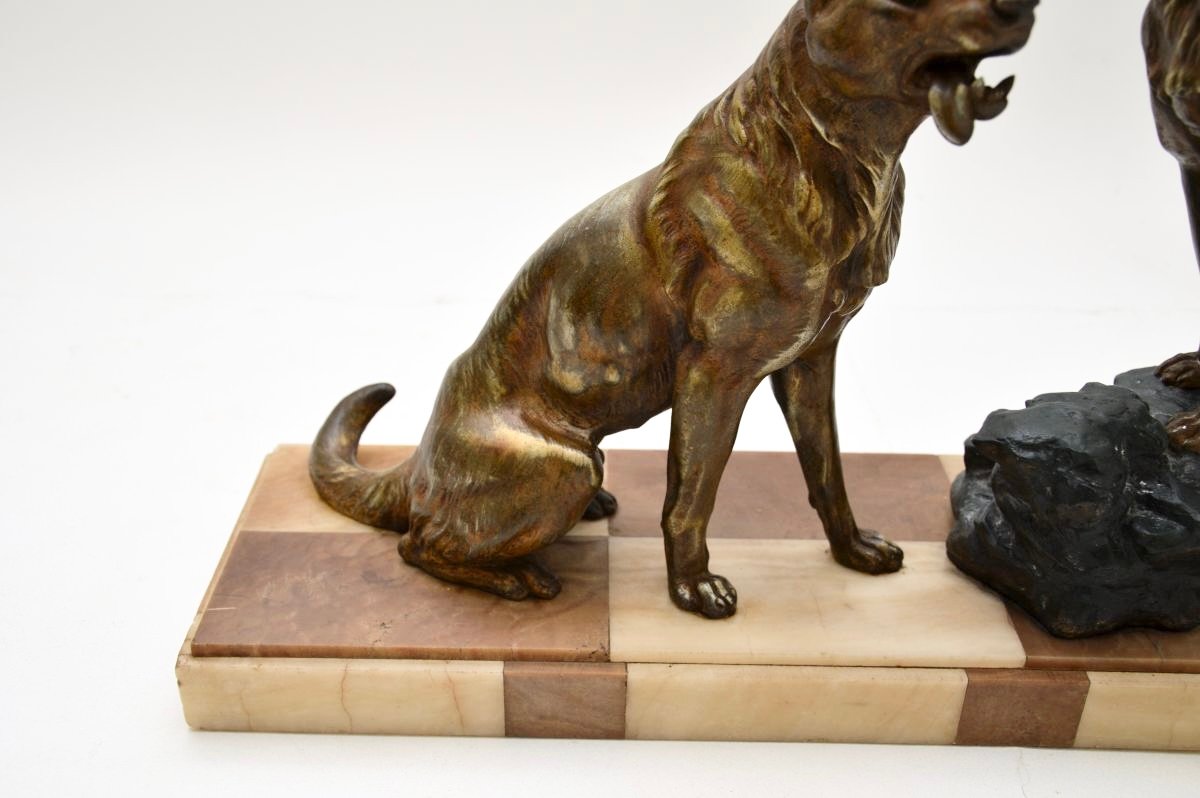 Art Deco French Sculpture of German Shepherds, 1930 for sale at Pamono