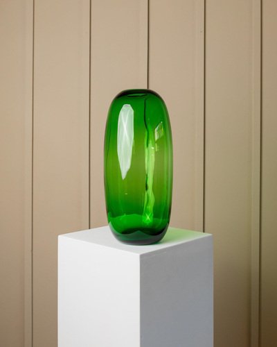Vintage Oval Green Glass Vase Stockholm Series by Maria Vinka for Ikea ...
