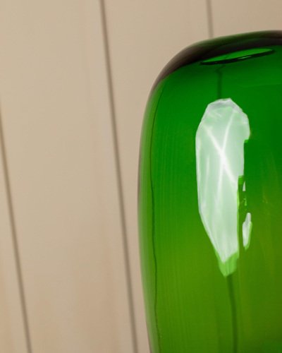 Vintage Oval Green Glass Vase Stockholm Series by Maria Vinka for Ikea ...