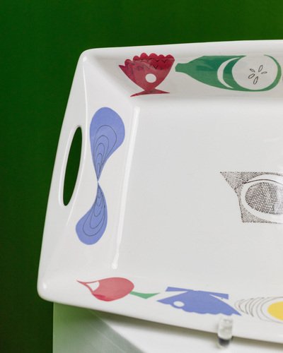Vintage Figgjo Flamework a La Carte - Colorful Pattern Ceramic Tray by ...