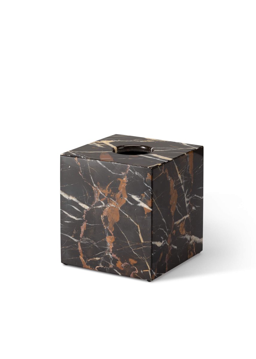 Black and Gold Marble Square Tissue Box by Royal Bee Design for sale at ...