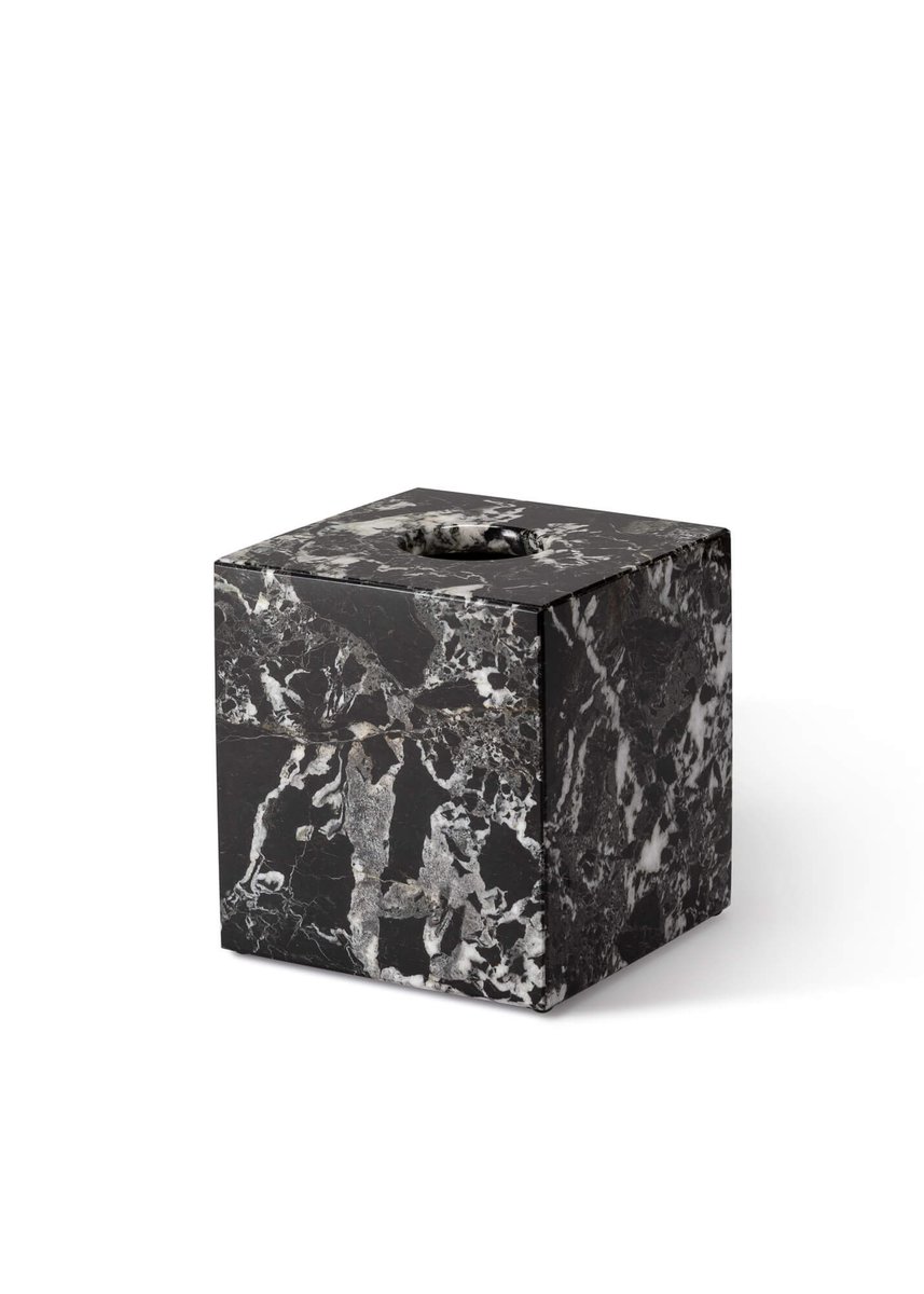 Black and White Marble Square Tissue Box by Royal Bee Design for sale ...