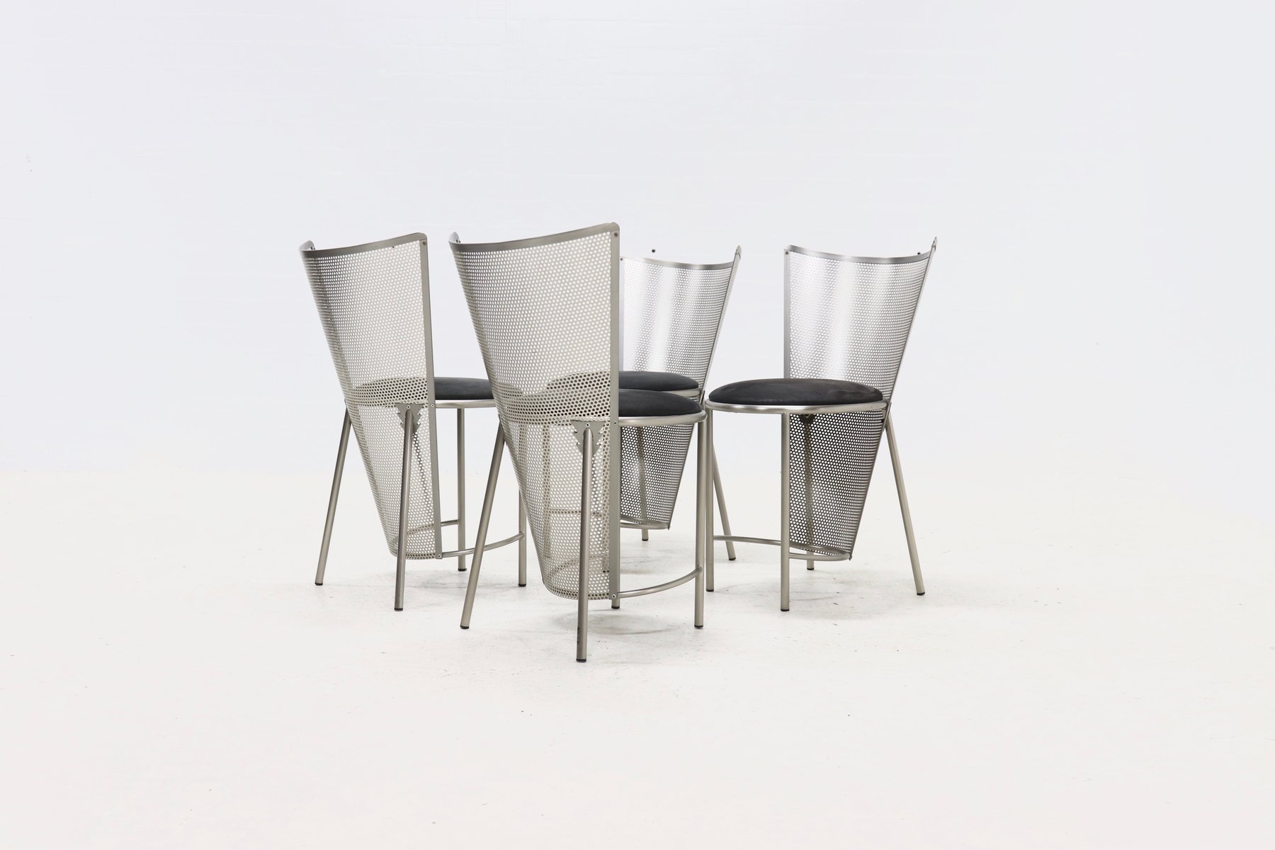 Sevilla Chairs by Frans Van Praet for Belgo Chrom, Belgium, 1992, Set ...