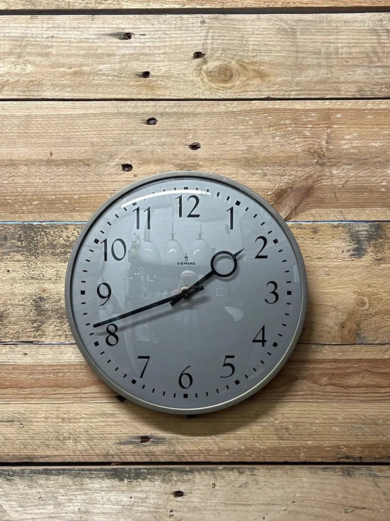 German Industrial Factory / Office Clock by Peter Behrens for Siemens ...