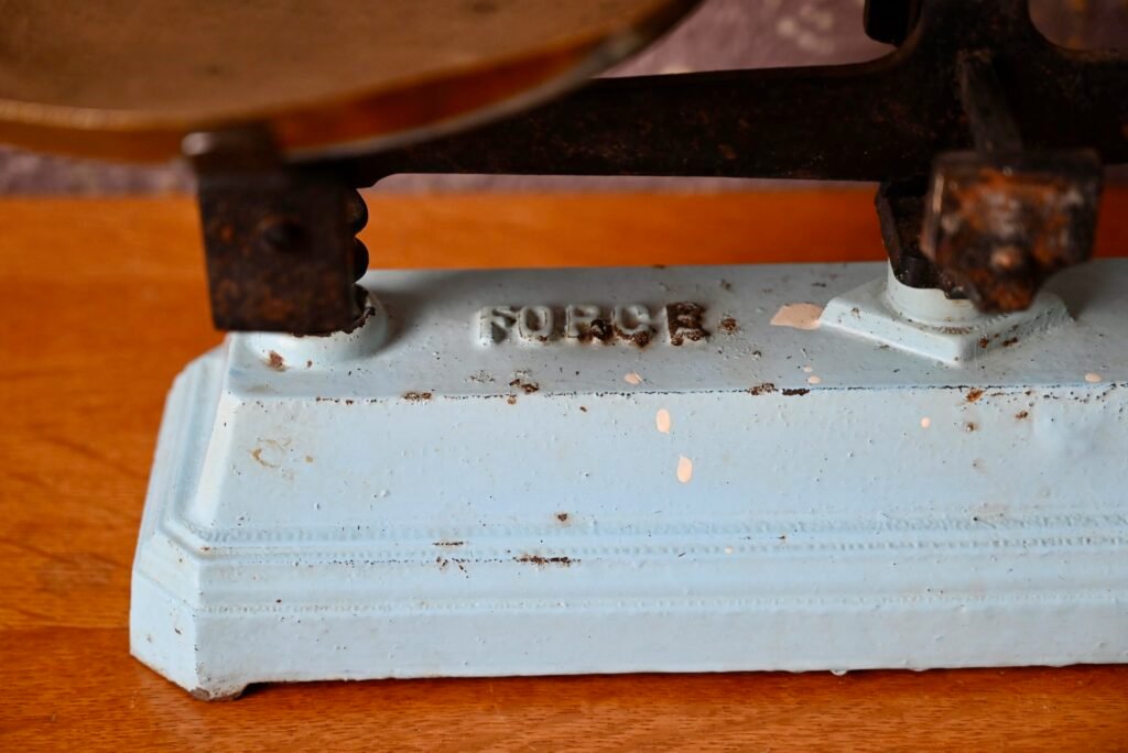 Industrial Style Roberval Scale in Cast Iron and Brass, France, 1940 ...