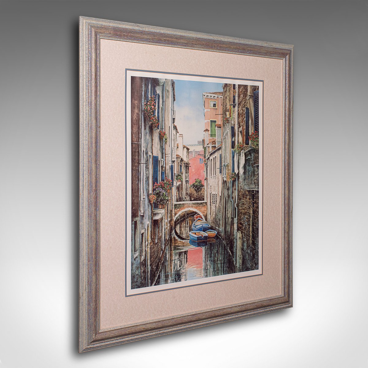 Venetian Canal Scene, 2000s, Print, Framed for sale at Pamono