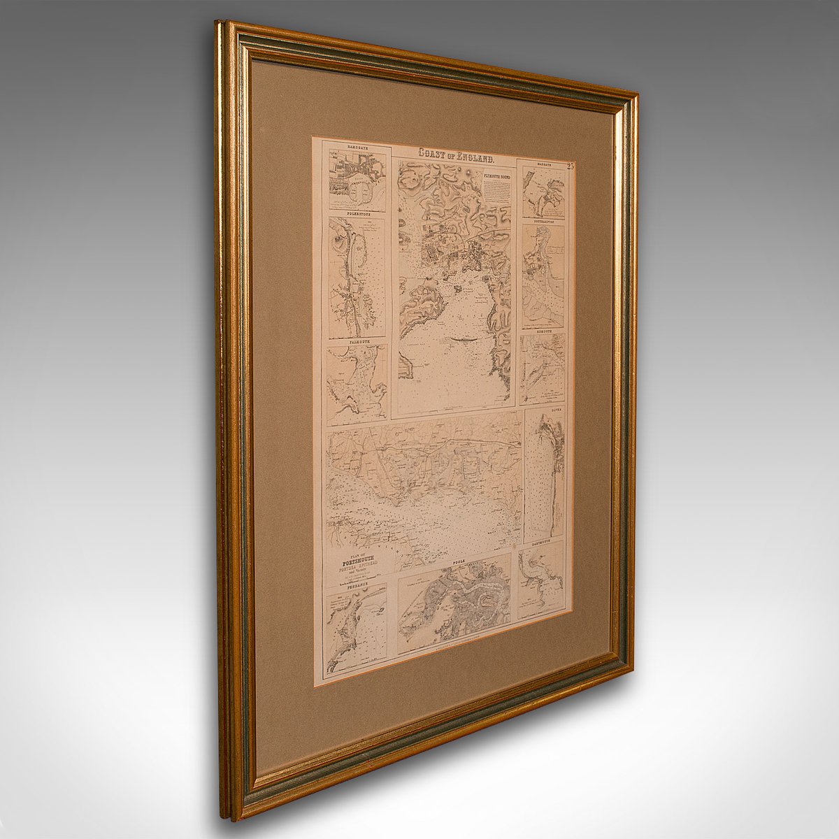 Antique Lithography Map for sale at Pamono