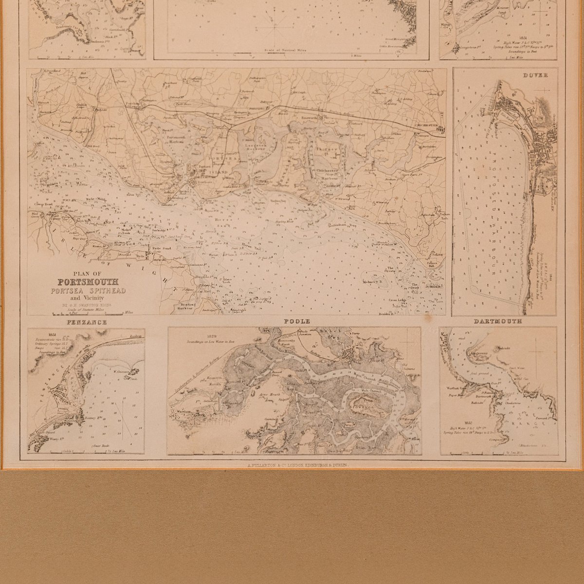 Antique Lithography Map for sale at Pamono