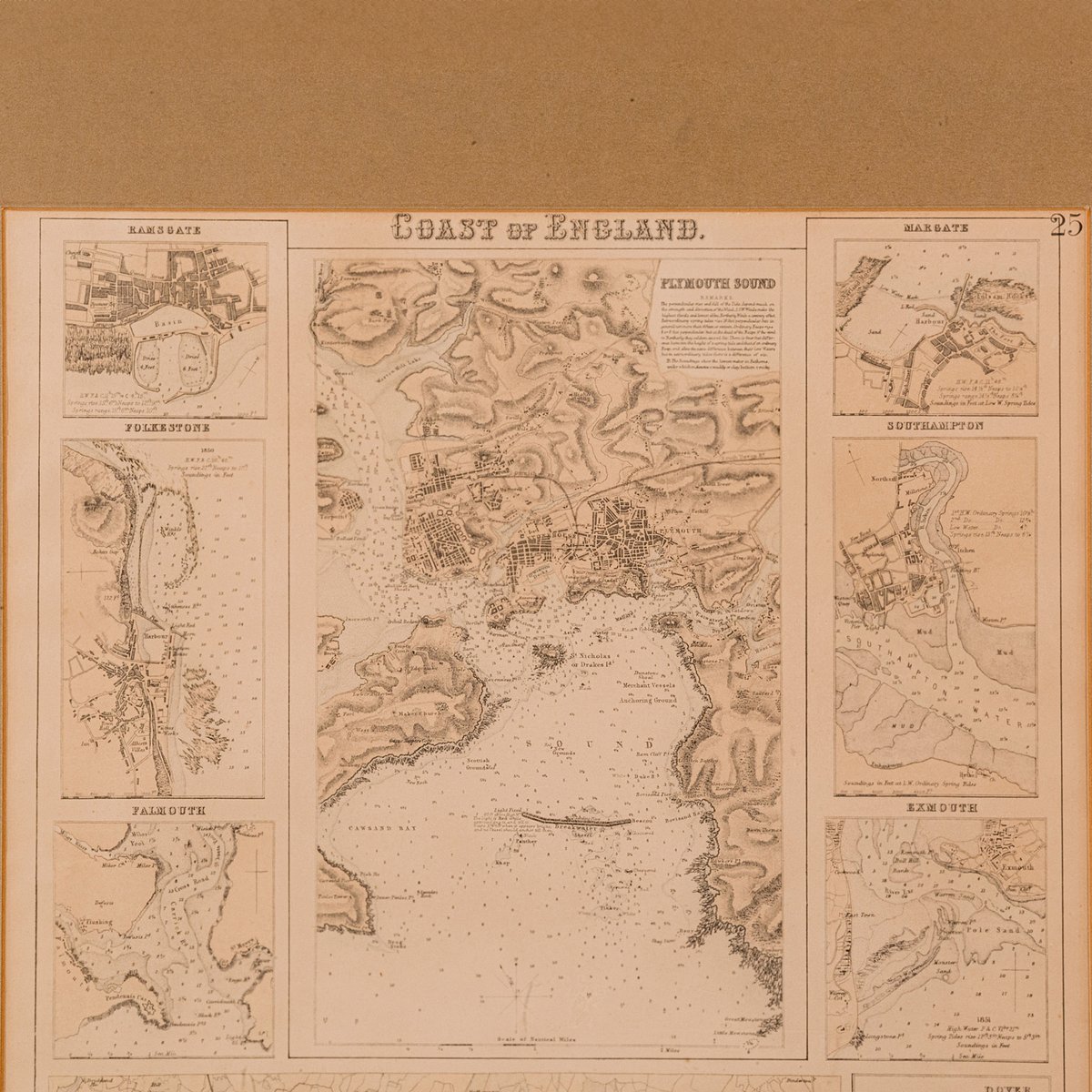 Antique Lithography Map for sale at Pamono