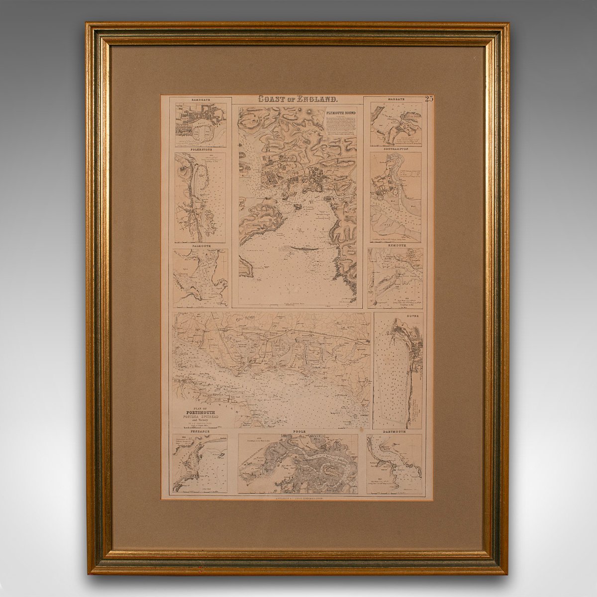Antique Lithography Map for sale at Pamono