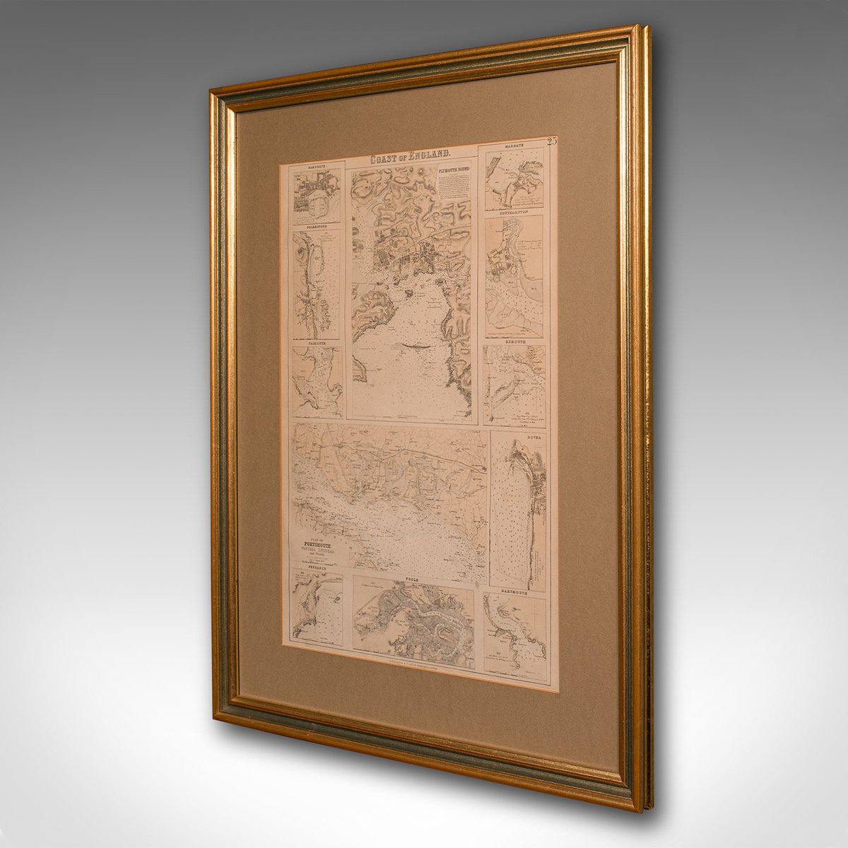 Antique Lithography Map for sale at Pamono