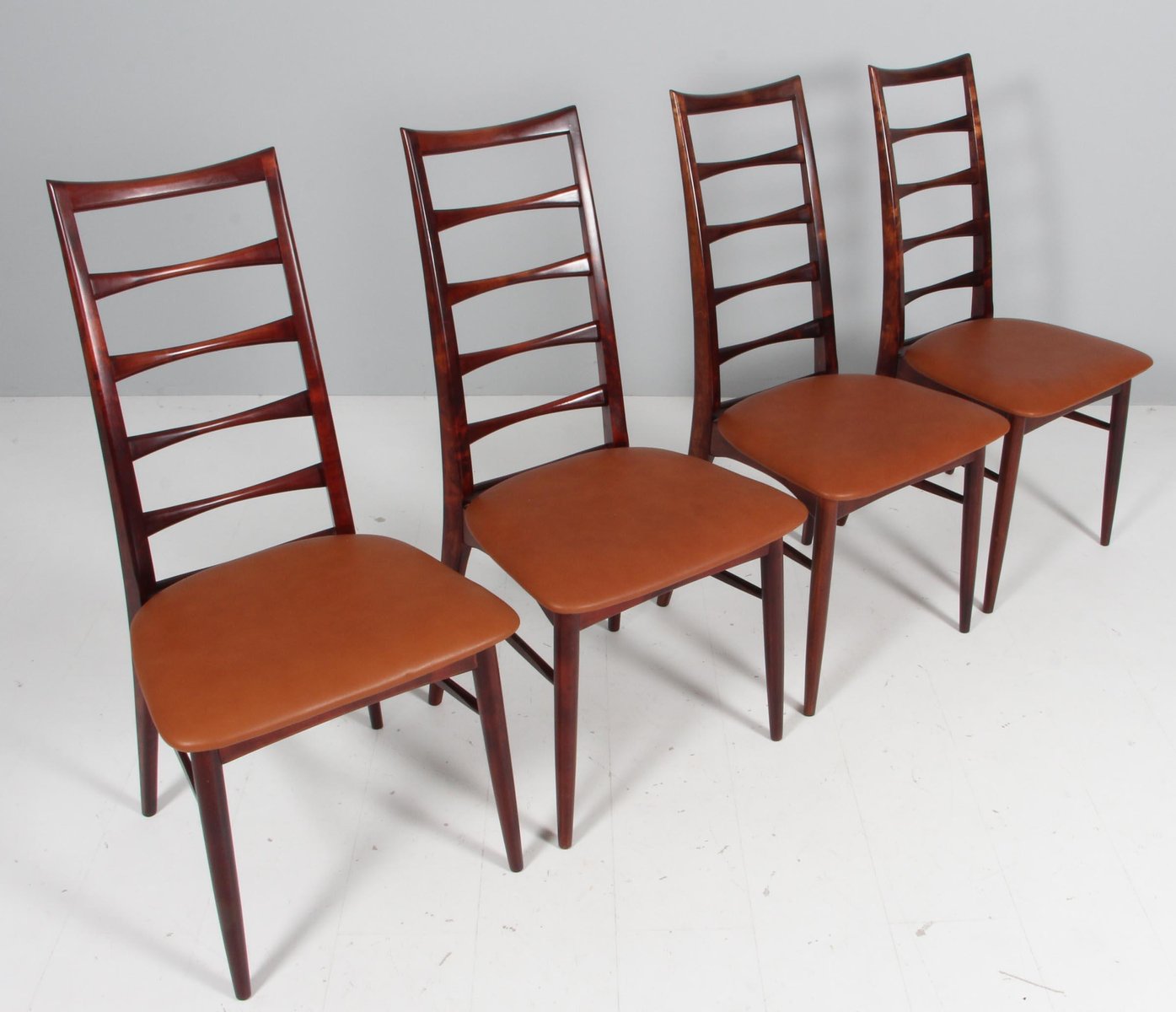 Model Lis Dining Chairs attributed to Niels Koefoed, 1960s, Set of 4 ...