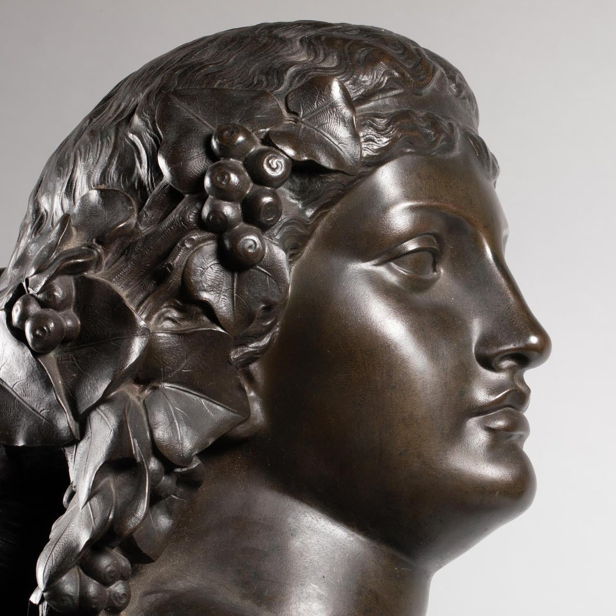 Jean-Baptiste Auguste Clesinger, Patinated Bronze Bust of Arianne, 19th ...