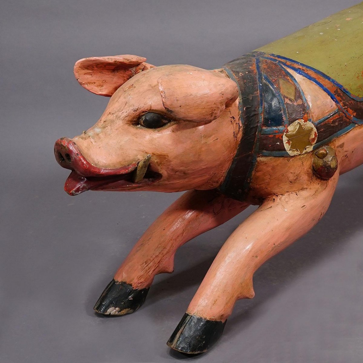 Antique Children's Carousel Pig, Germany, 1920s for sale at Pamono