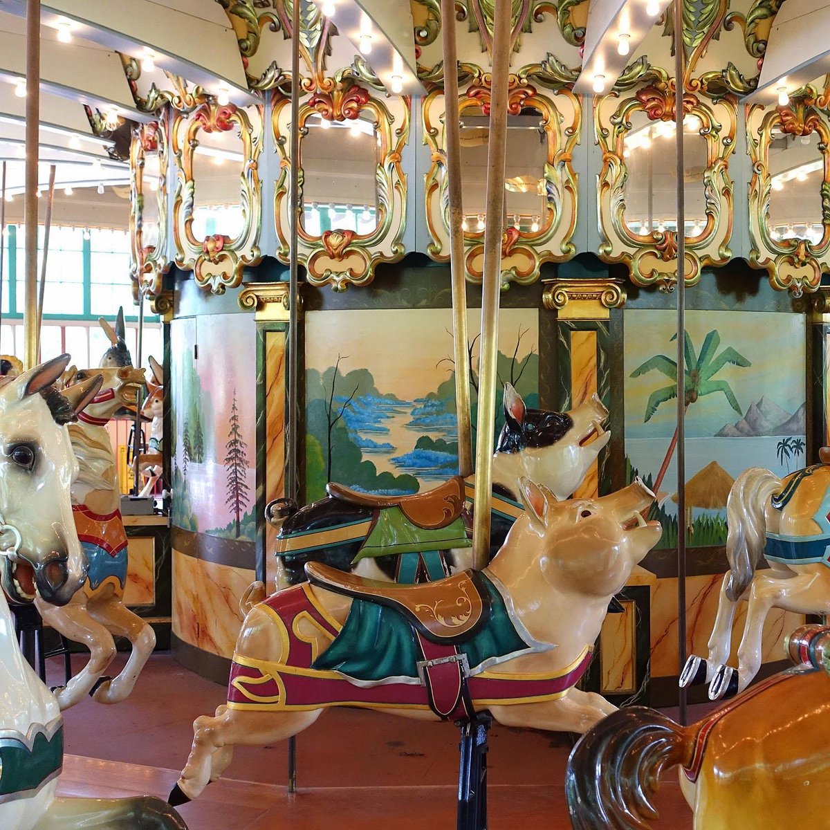Antique Children's Carousel Pig, Germany, 1920s for sale at Pamono