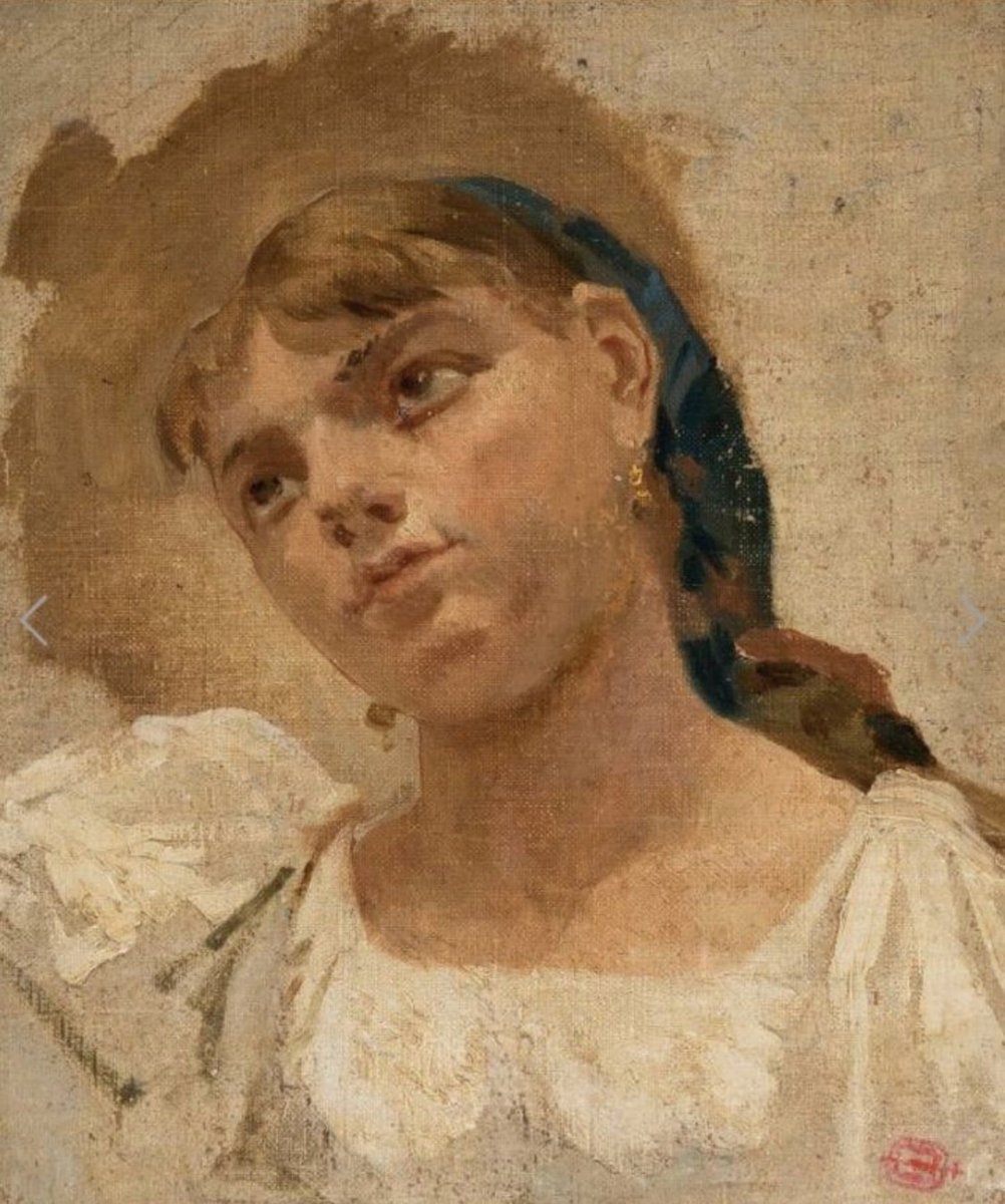 Spanish School Artist, Study of a Lady, Late 1800s, Oil on Canvas for ...