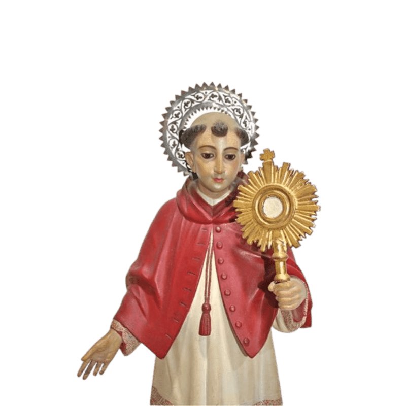 Spanish Artist, Religious Polychrome Carved Sculpture of Saint Ramon ...