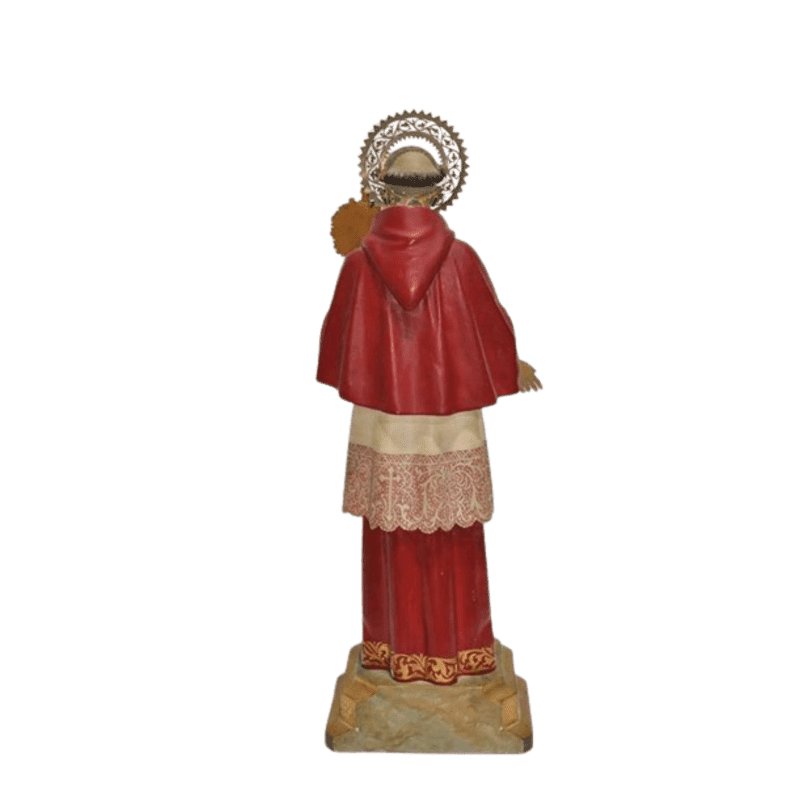 Spanish Artist, Religious Polychrome Carved Sculpture of Saint Ramon ...