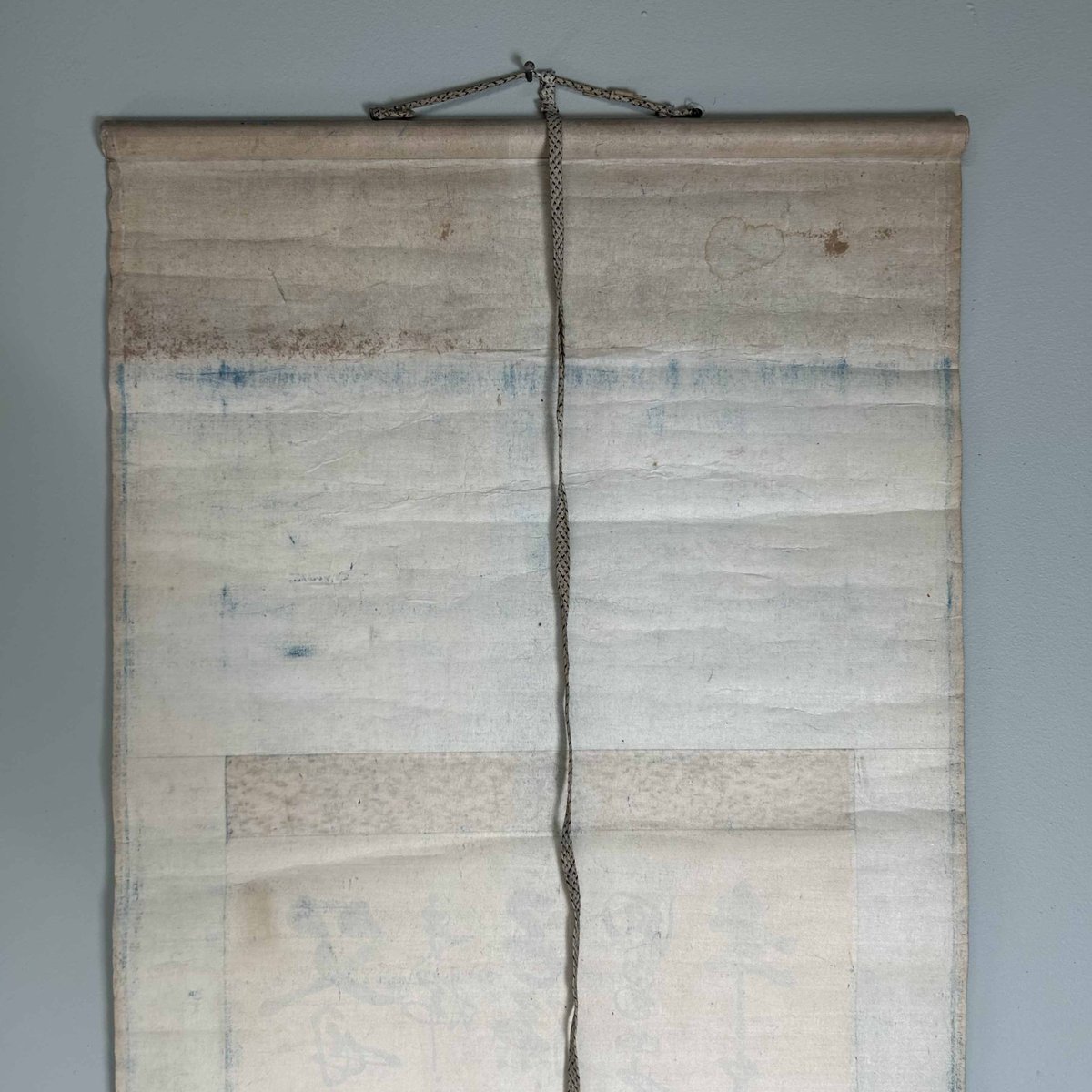 Antique Japanese Scroll with Hand-Painted Calligraphy for sale at Pamono