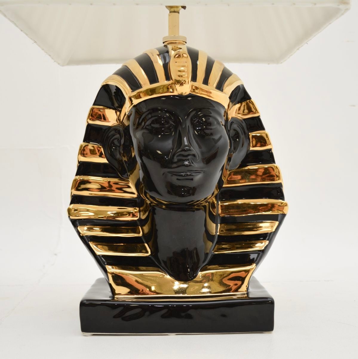 Vintage Italian Ceramic Pharaoh Table Lamps, 1980s, Set of 2 for sale ...