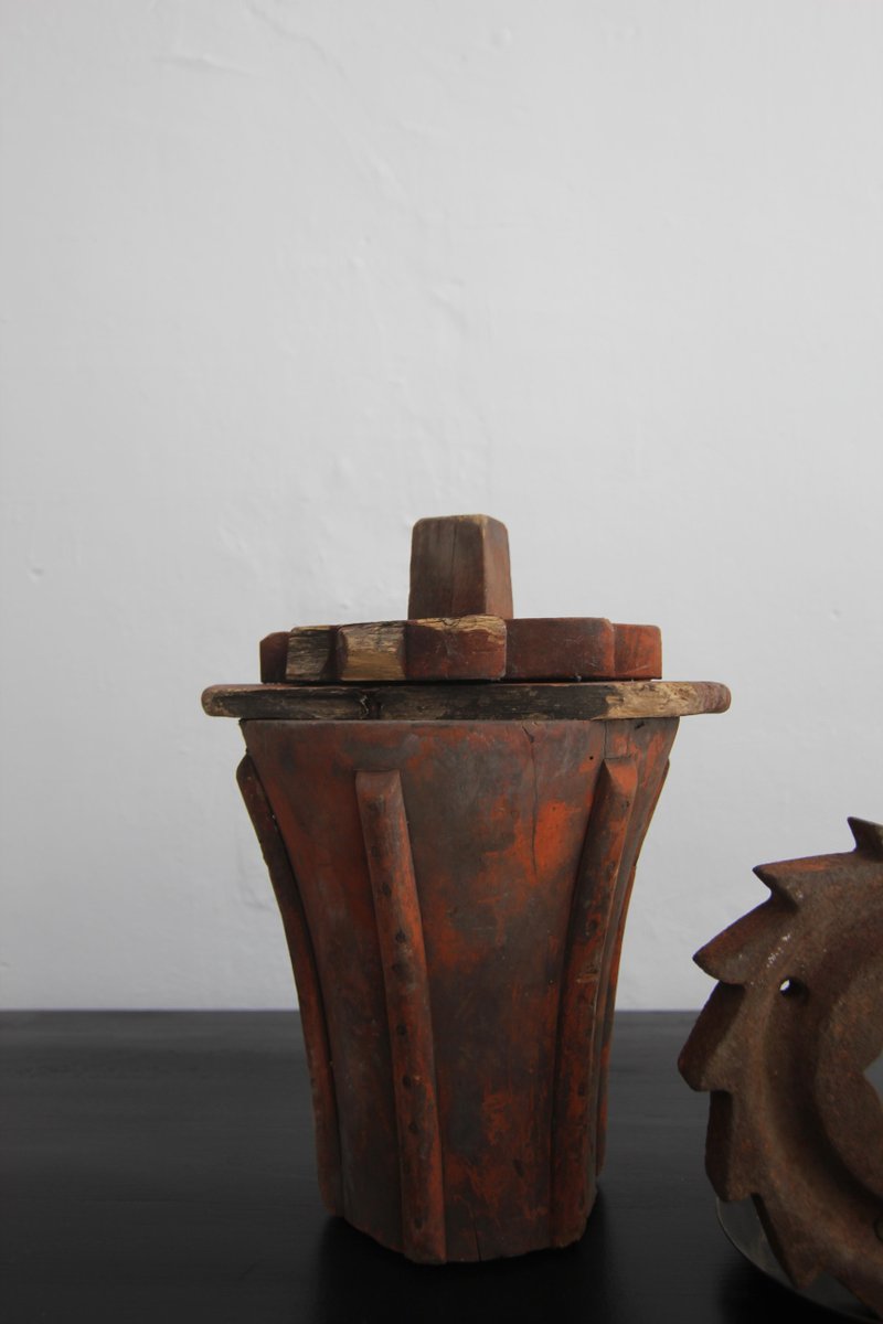 Early 20th Century Wooden Casting Pattern Object with Original Patina ...